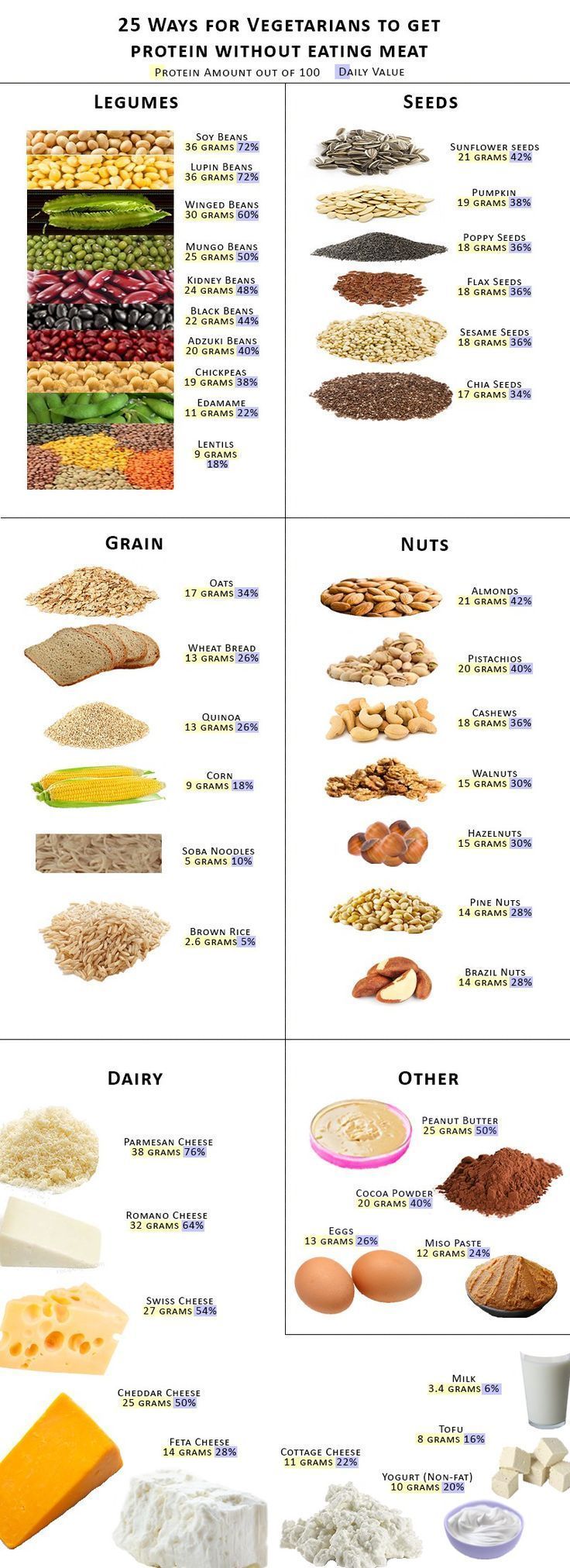 How can I get 40 grams of protein without meat?