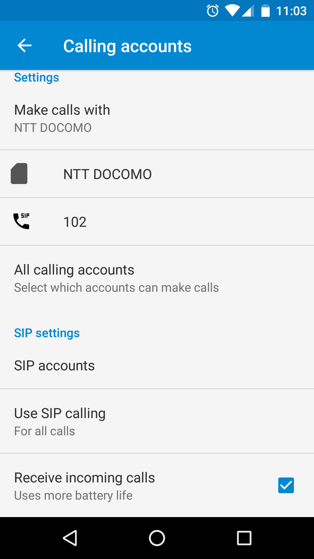 How can I get SIP account calling?