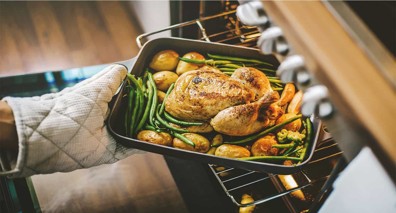 How can I keep food warm in the oven without drying it out?