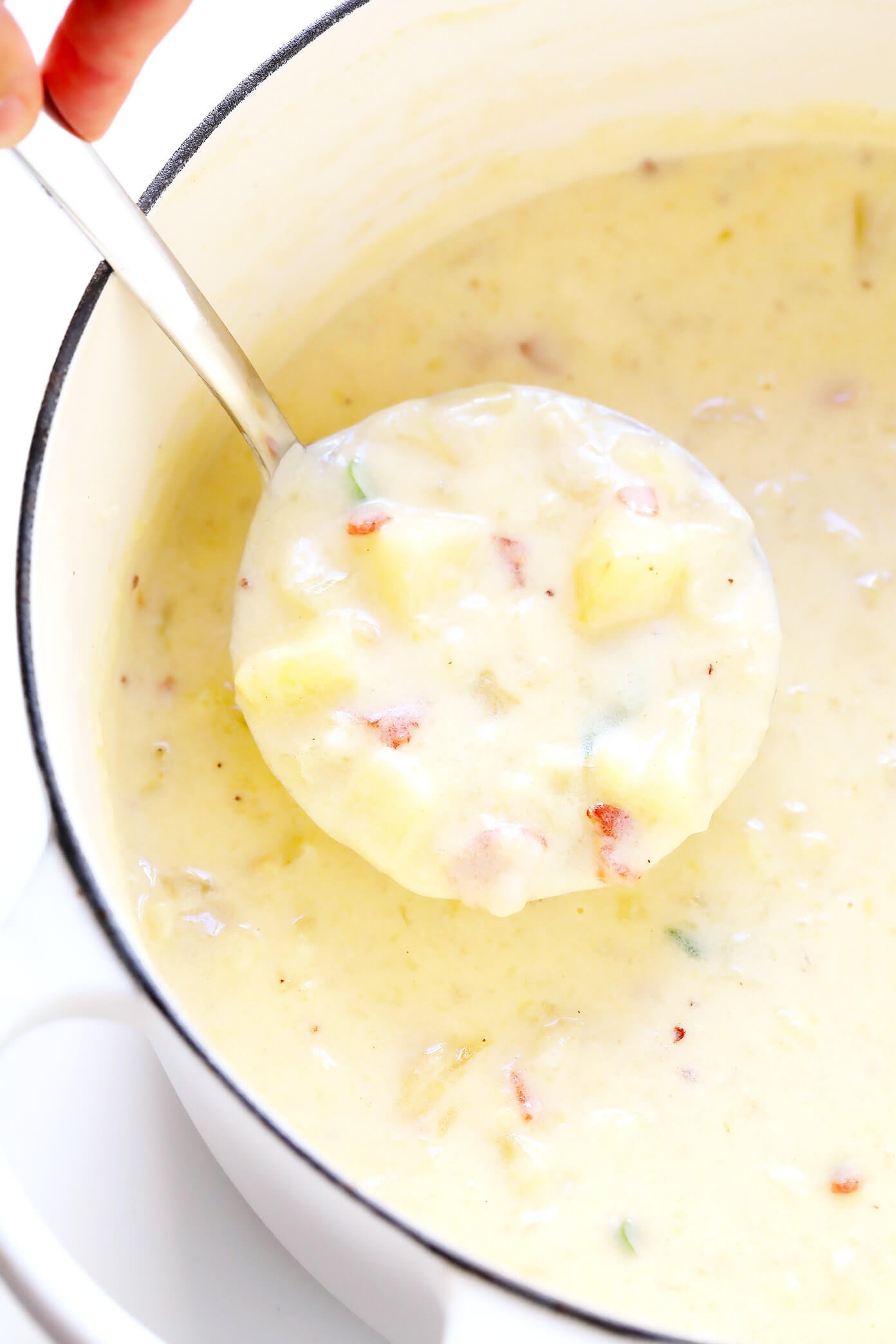 How can I make bland potato soup taste better?