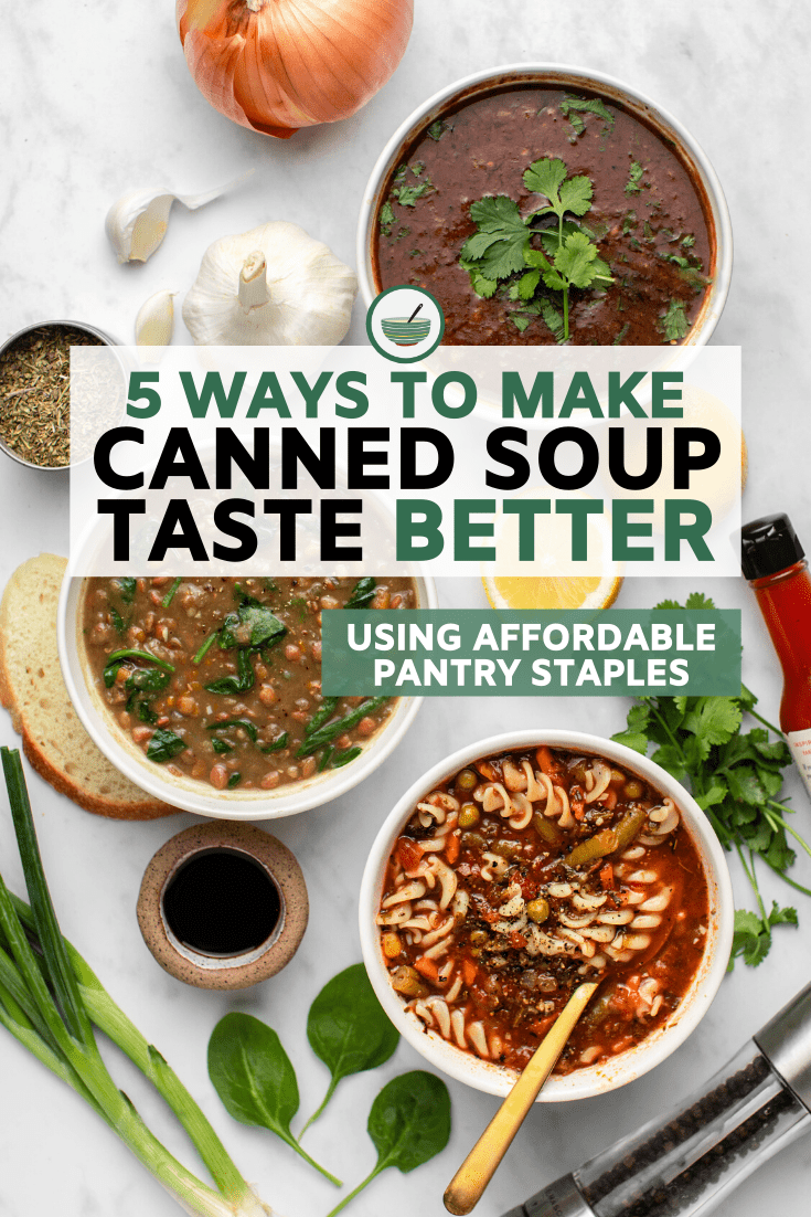 How can I make canned vegetable soup taste better?