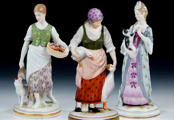 How can I tell if my figurines are porcelain?