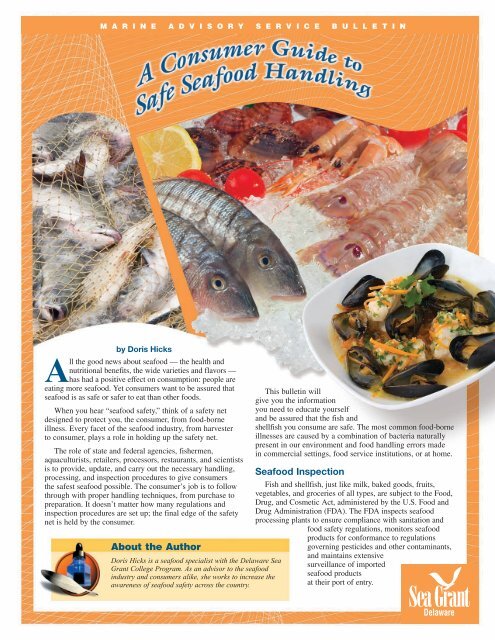 How can we ensure the safety of the consumer in taking in the seafood product?