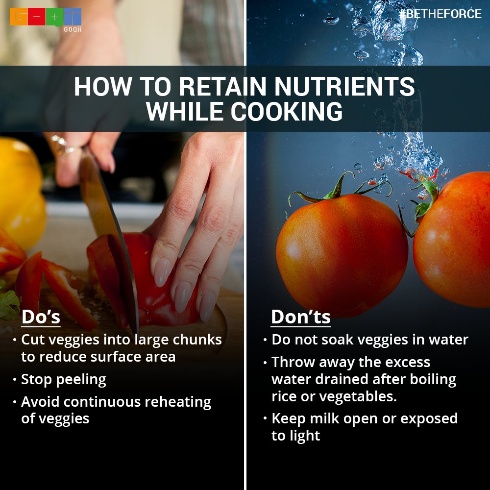 How can you retain the nutrients of vegetables while cooking?