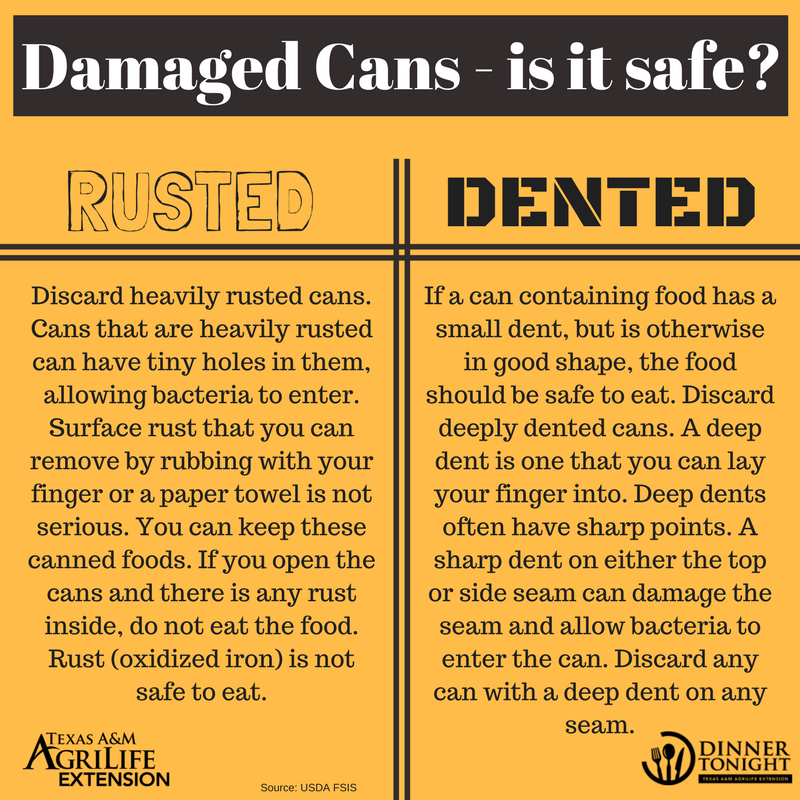 How can you tell if canned food is safe to eat?