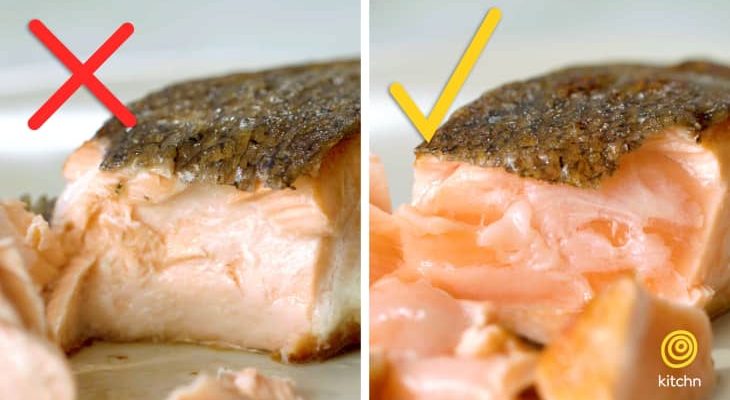 How can you tell if cooked salmon has gone bad?