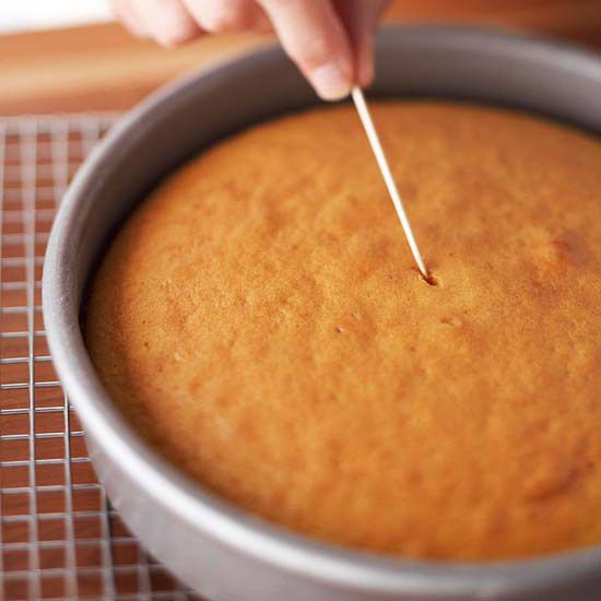 How can you test a cake without a toothpick?