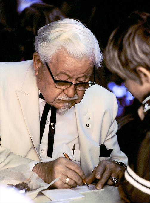 How did Colonel Sanders get famous?