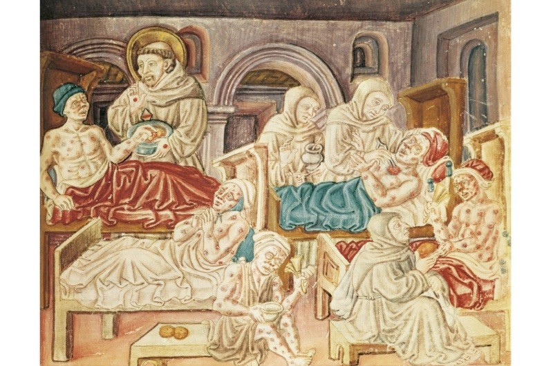 How did hospitals care for the sick in medieval England?
