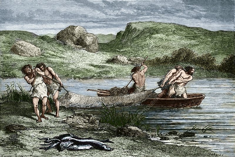 How did humans start fishing?