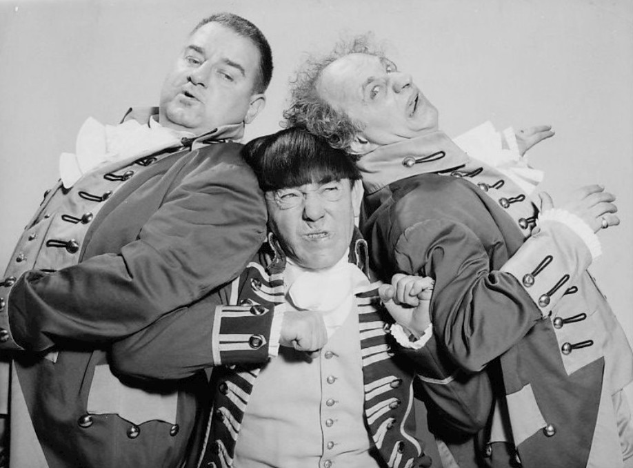 How did Larry Fine join the Three Stooges?