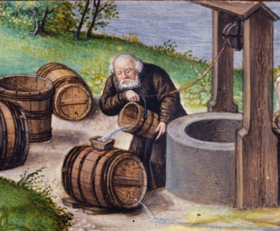 How did people get water in the 1600s?