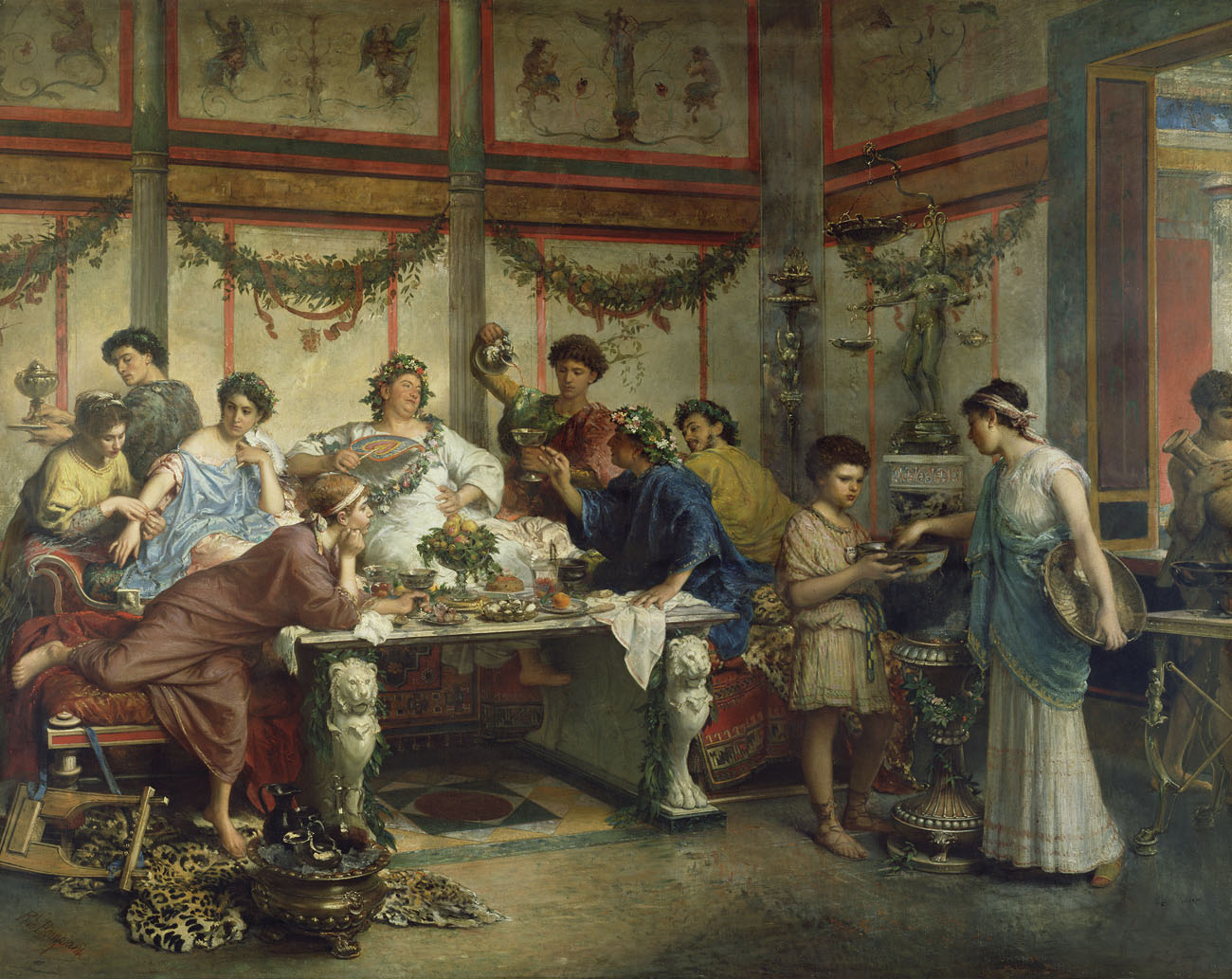 How did Romans dine?