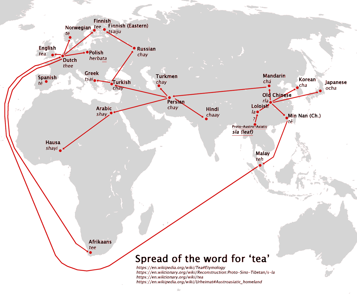 How did tea spread to the rest of the world?