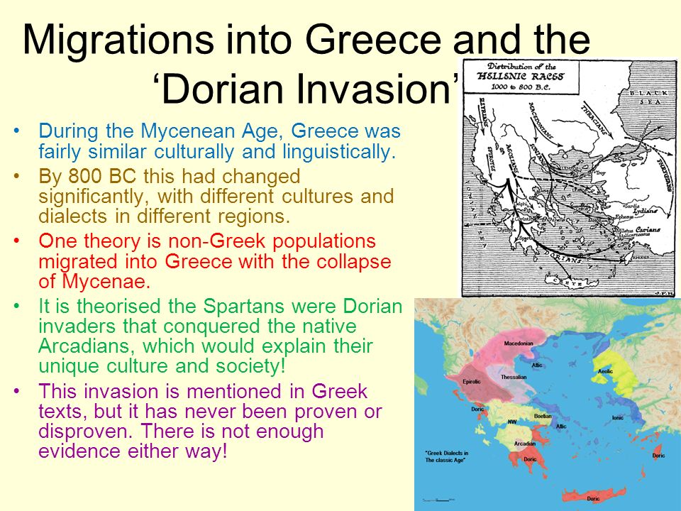 How did the Dorian invasion affect the Greek civilization?