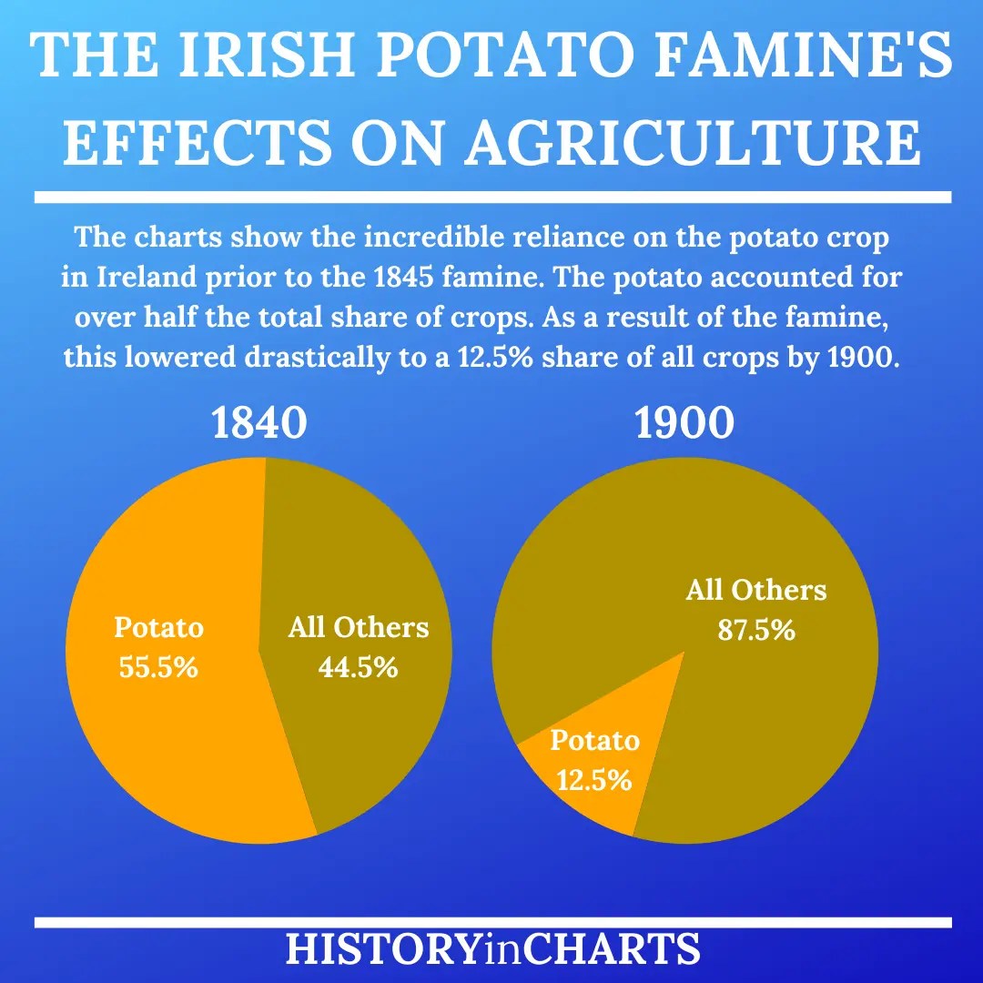 How did the Irish famine affect the economy?
