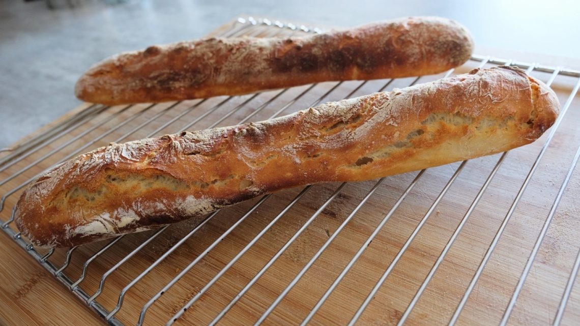 How do I bake a premade baguette?