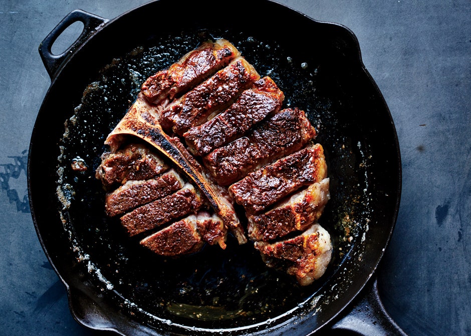 How do I cook a 3 inch thick porterhouse steak?