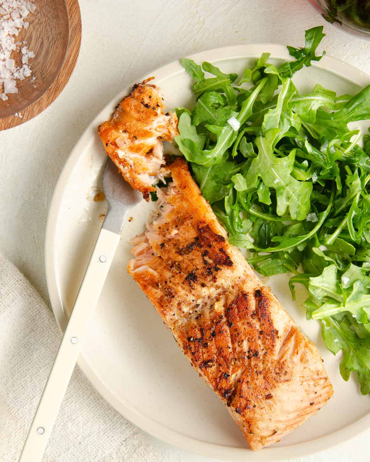 How do I cook salmon without white stuff?
