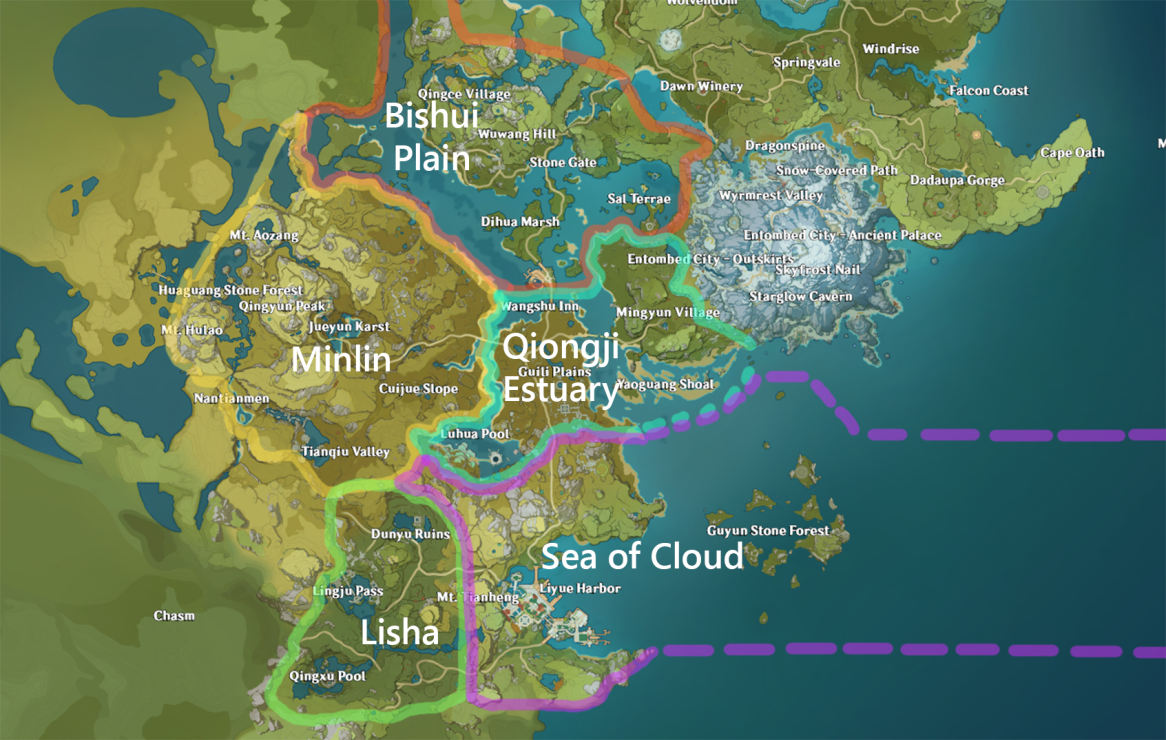 How do I get to the Liyue region?