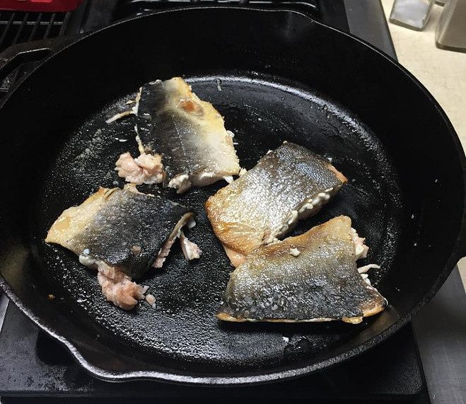How do I keep my fish from sticking to my cast iron skillet?