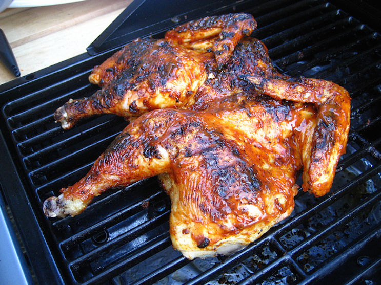 How do I keep my grilled chicken from drying out?