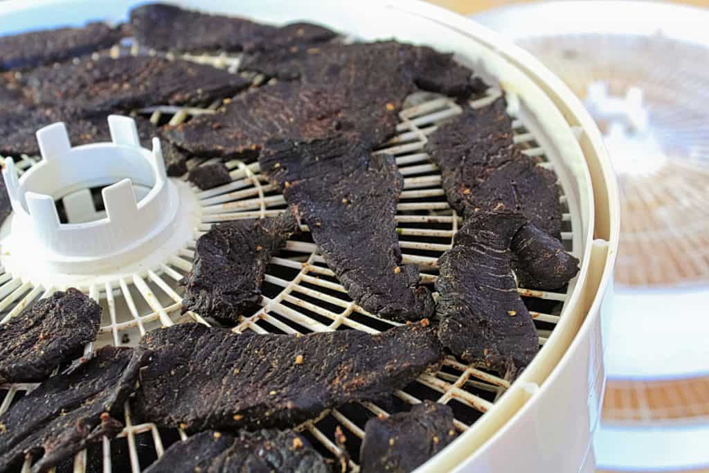 How do I know when my dehydrated jerky is done?
