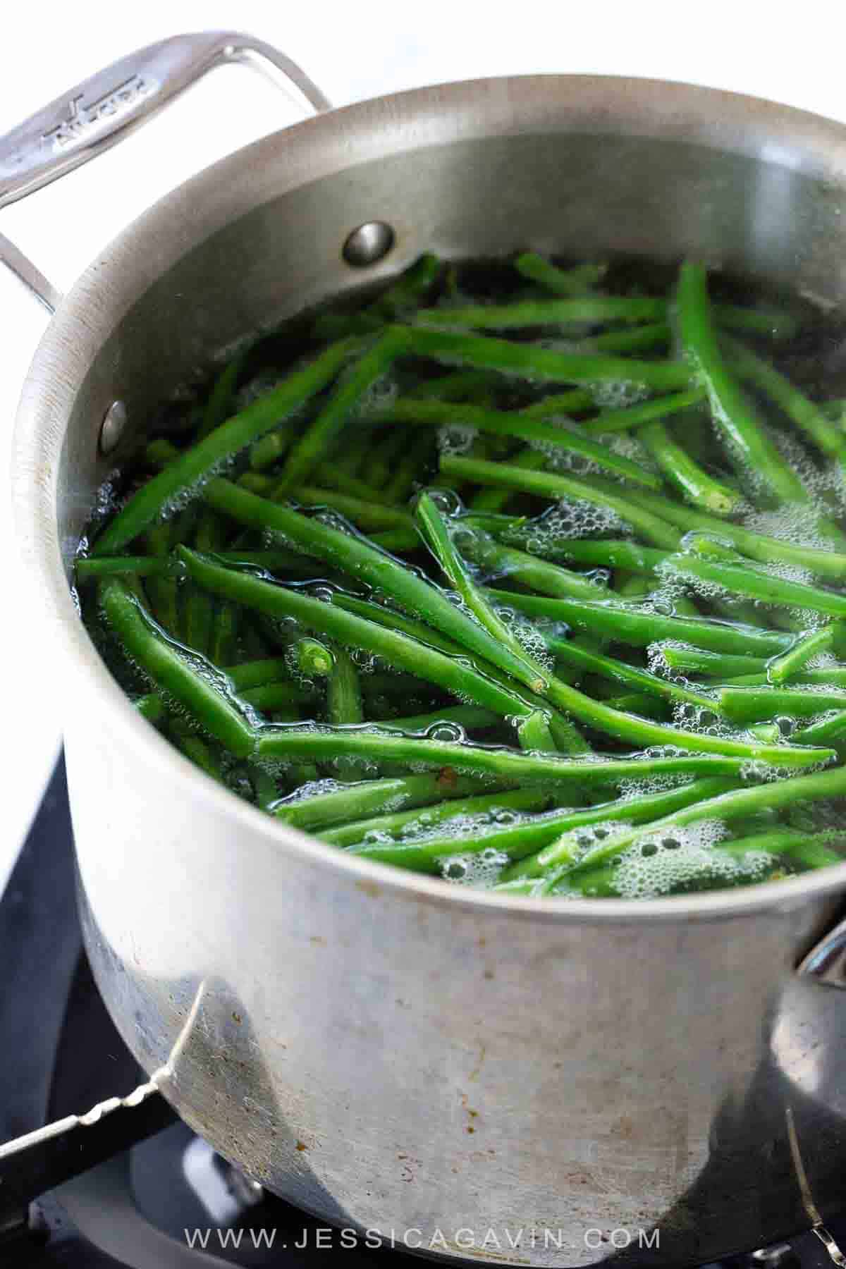 How do I make bright green beans?