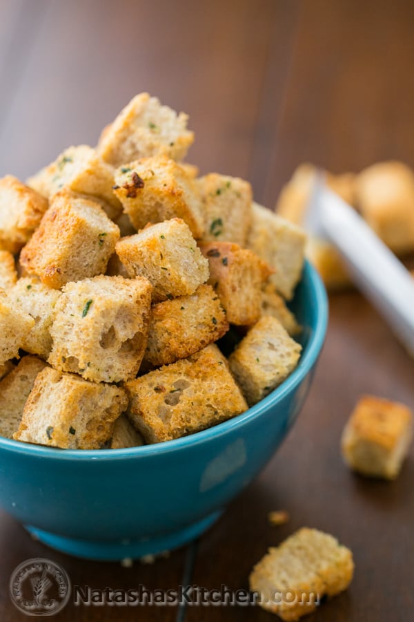 How do I make my croutons crisp?