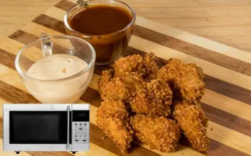 How do I make my fried food crispy again in the microwave?