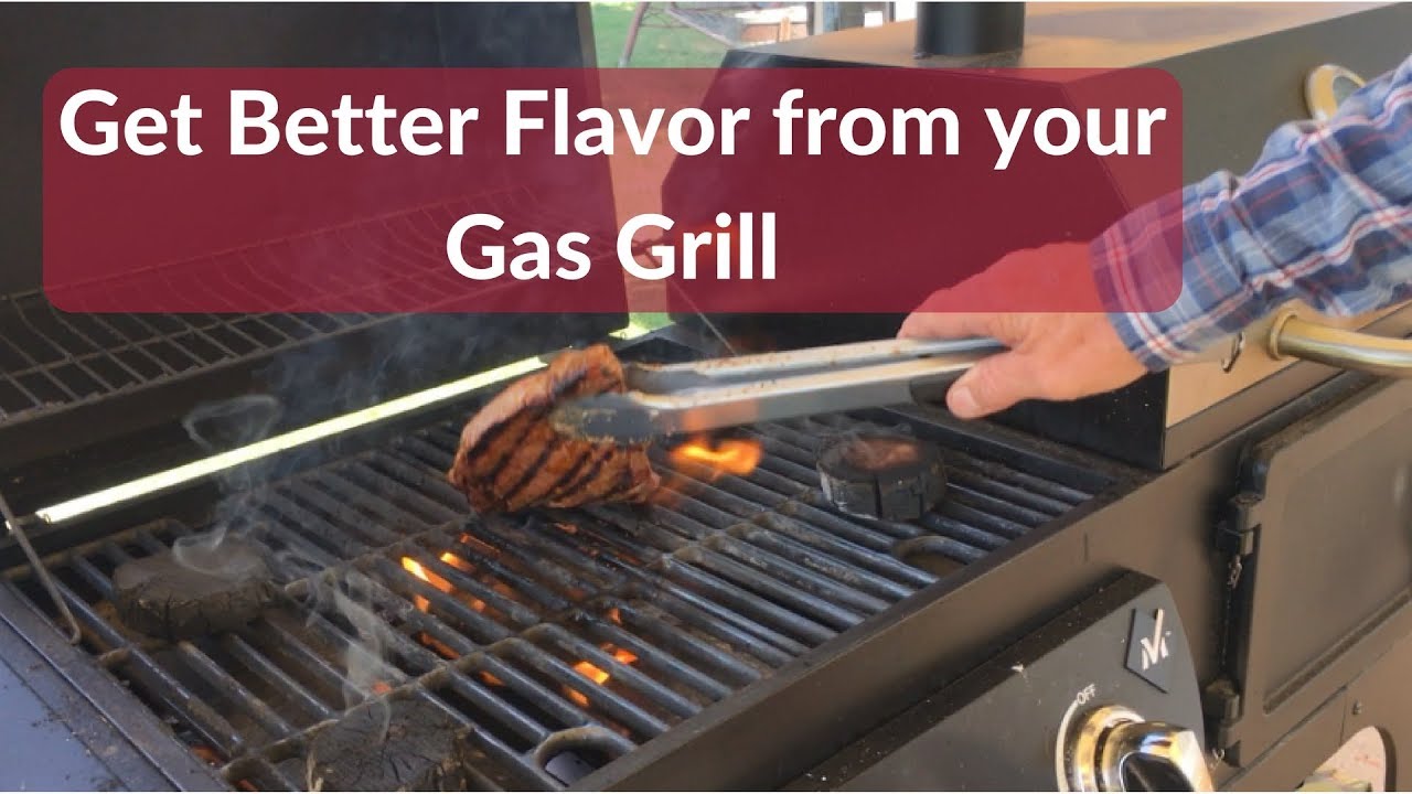 How do I make my gas grill taste like charcoal?