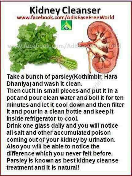 How do I use parsley to cleanse my kidneys?