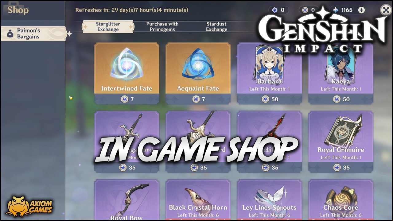 How do you access the shop in Genshin Impact?