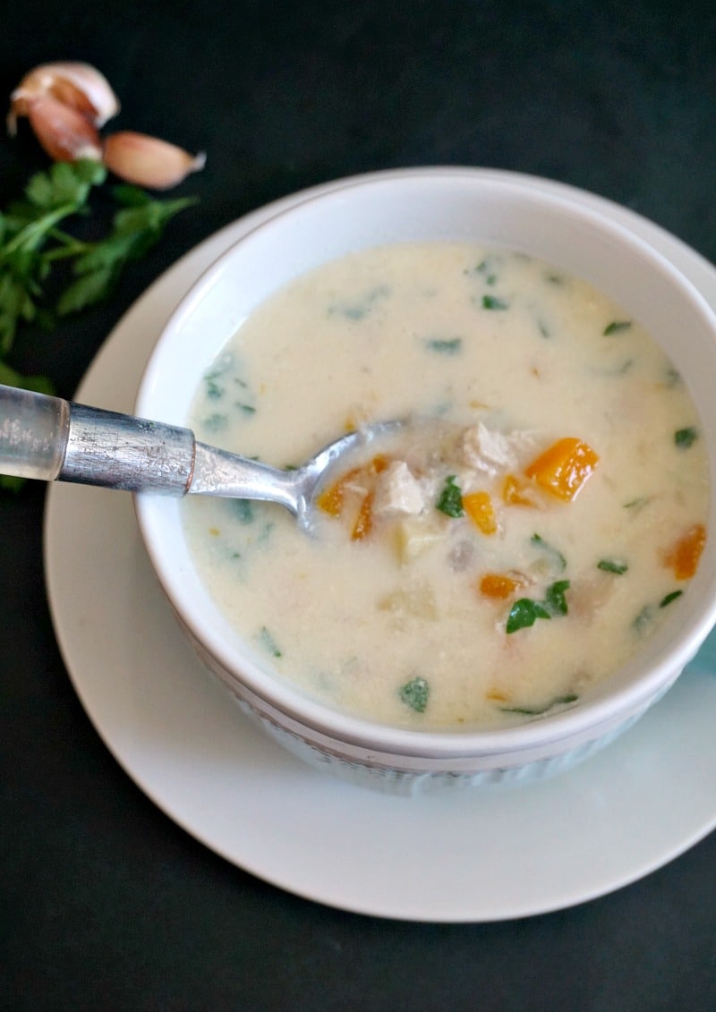 How do you add sour cream to soup?