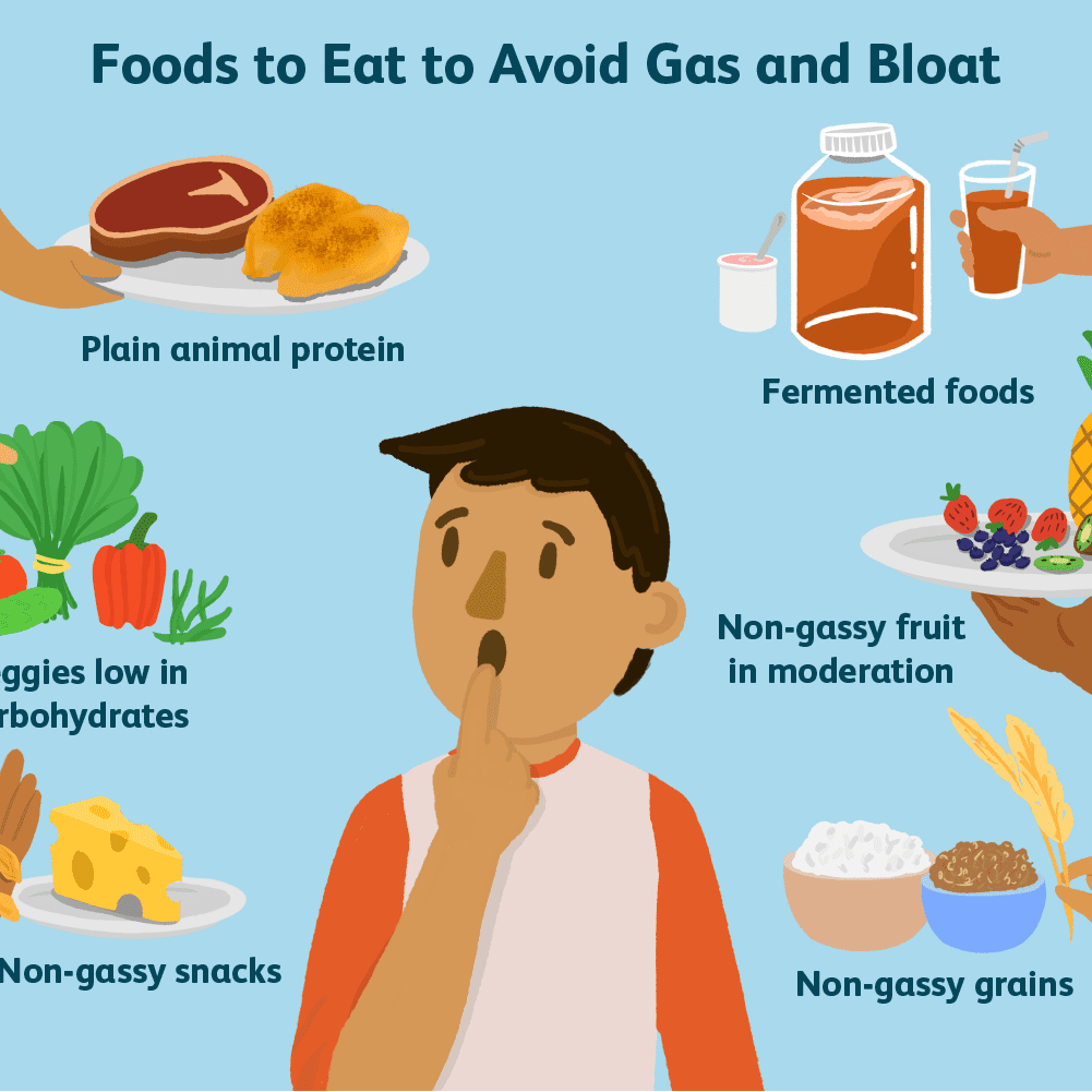 How do you avoid gas when eating healthy?
