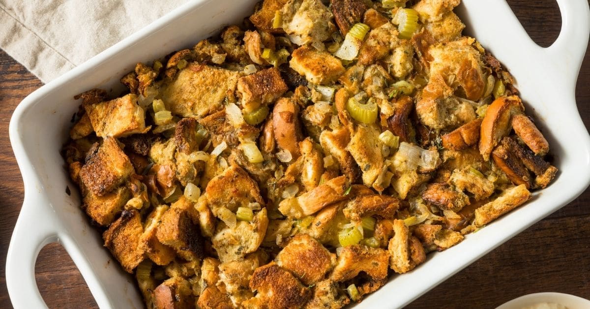 How do you bake frozen uncooked stuffing?