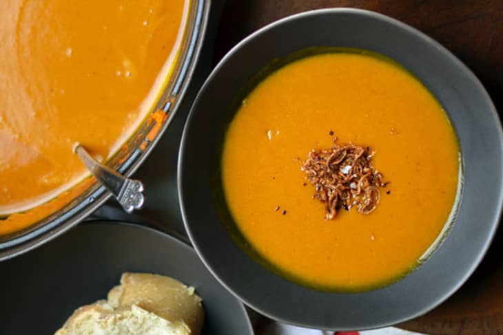 How do you blend soup in batches?