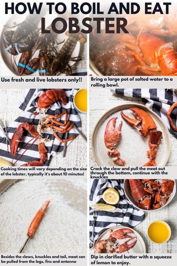 How do you boil lobster claws?