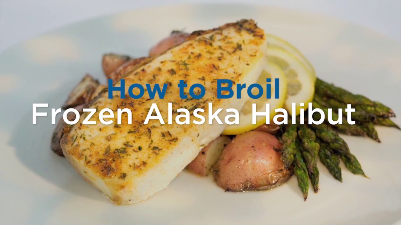 How do you broil frozen halibut?