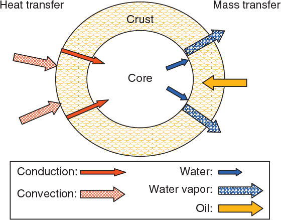 How do you calculate oil absorption in fried food?