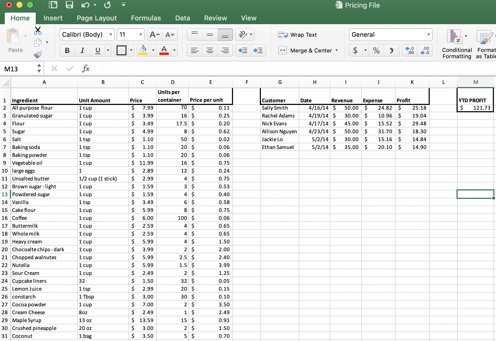 How do you calculate the price of a custom cake?