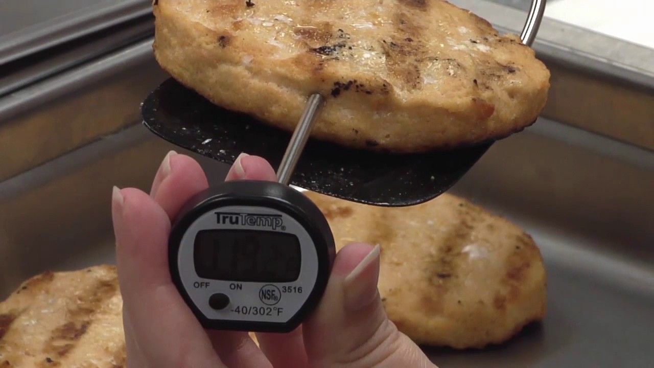 How do you check the temperature of food?