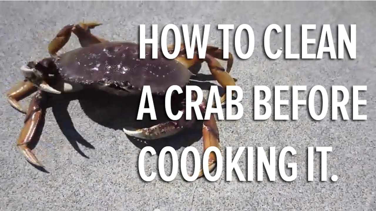 How do you clean Dungeness crab before cooking?