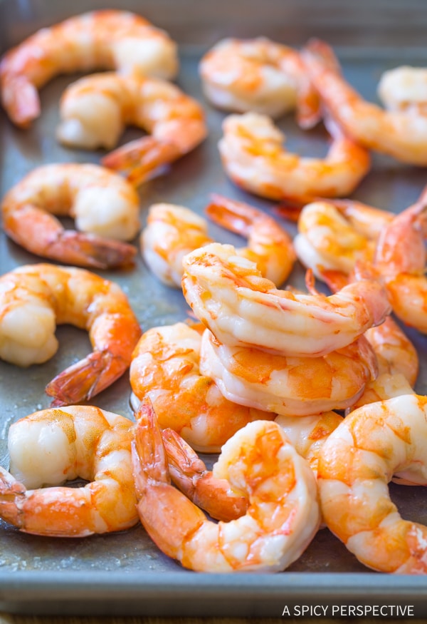 How do you clean frozen cooked shrimp?