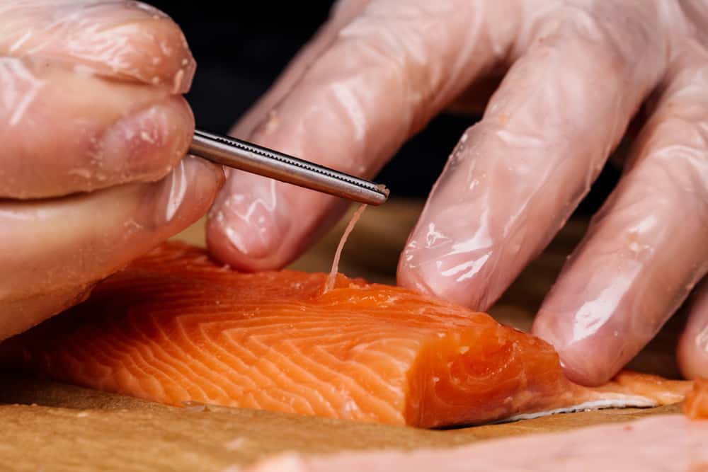 How do you clean store bought salmon?
