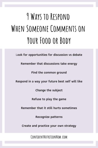 How do you comment on food in a positive way?