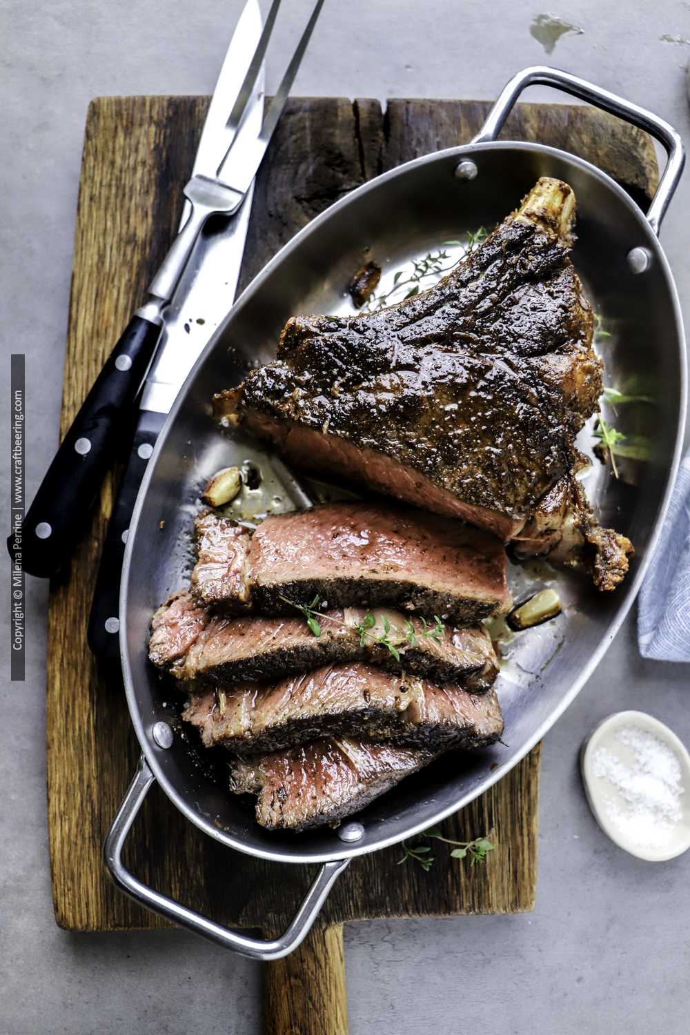 How do you cook a 3 pound cowboy steak?