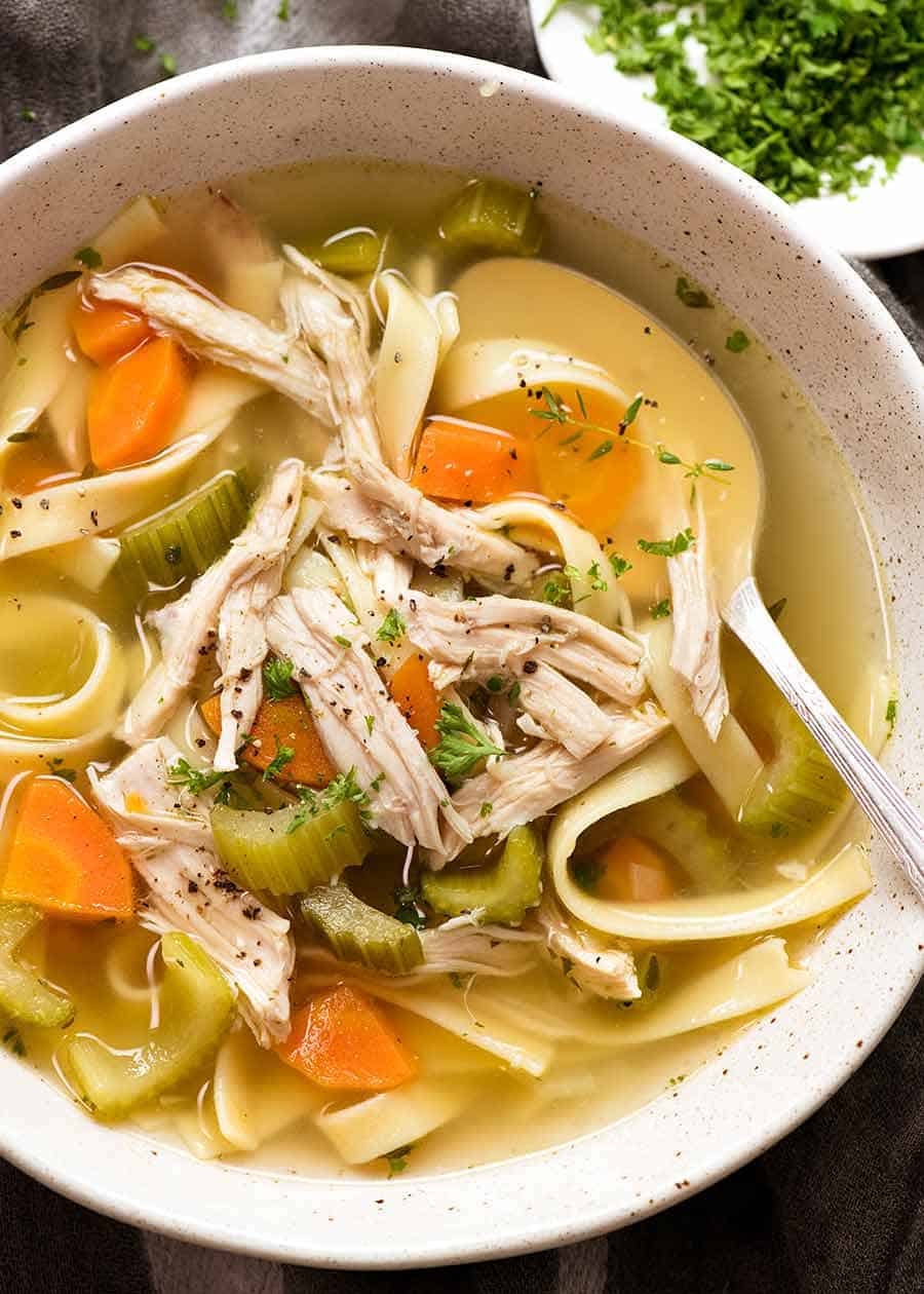 How do you cook a chicken noodle soup?