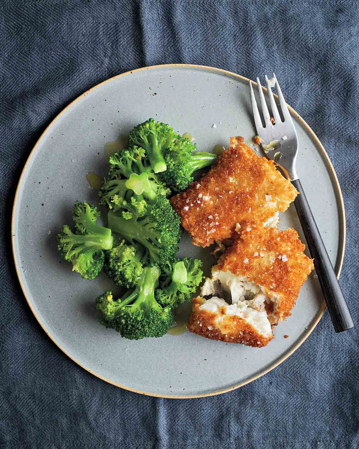 How do you cook coated fish fillets?