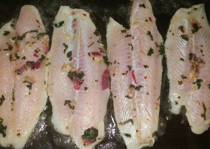 How do you cook frozen marinated fish?
